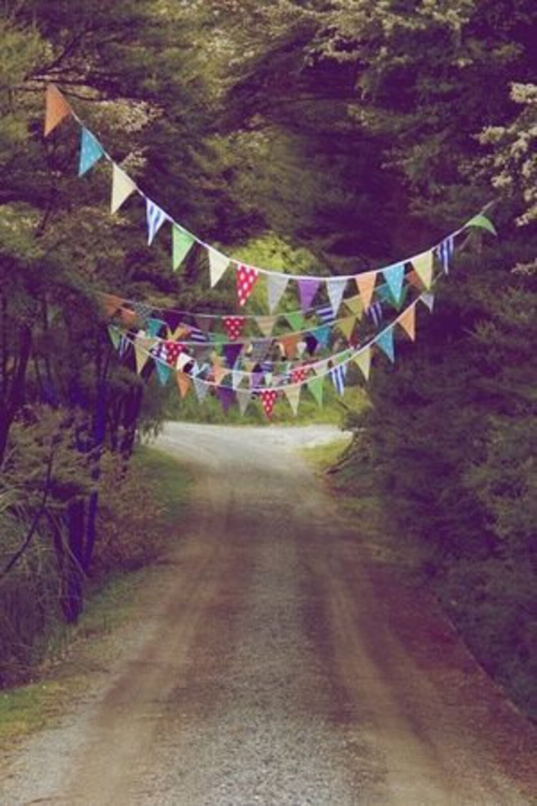 Vintage Colorful Bunting Garland Banner Hand Printed Cotton Bunting ...