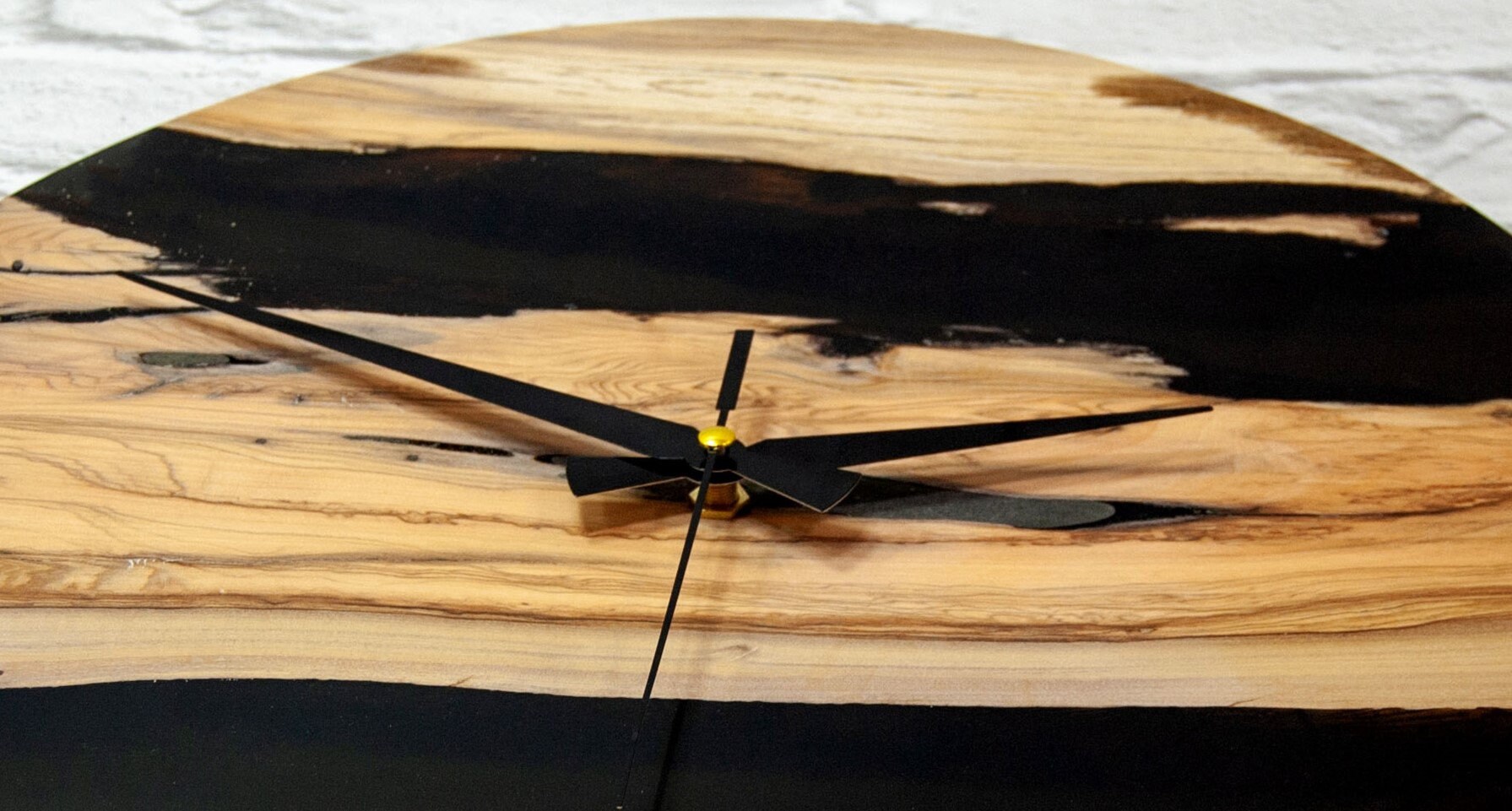 Resin Wood Wall Clock, Big Live Edge Clock for Home Decor, Customizable ...