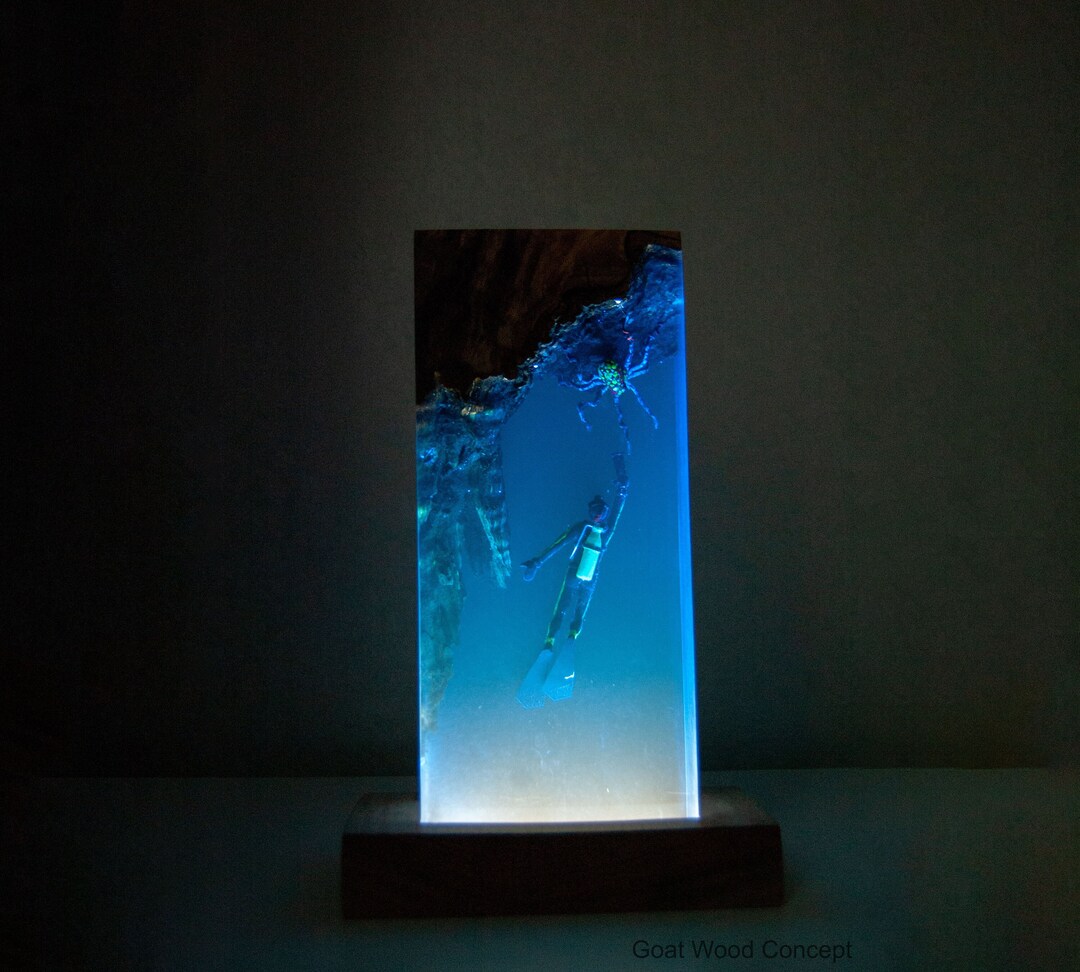 Personalized Epoxy Night Light Customizable Diorama Lamp - Etsy