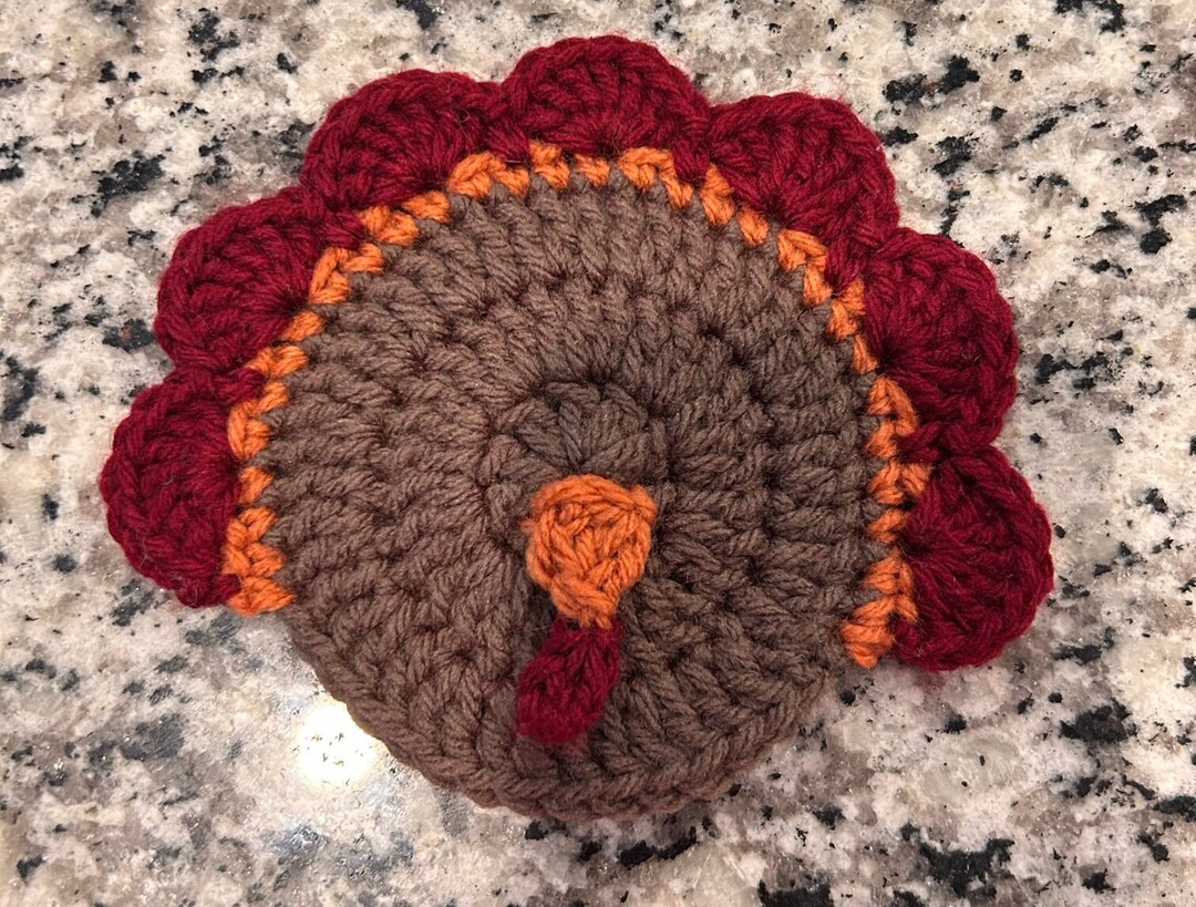 Crochet Turkey Coaster Pattern - Etsy