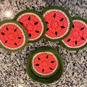 Watermelon Coaster Pattern - Etsy