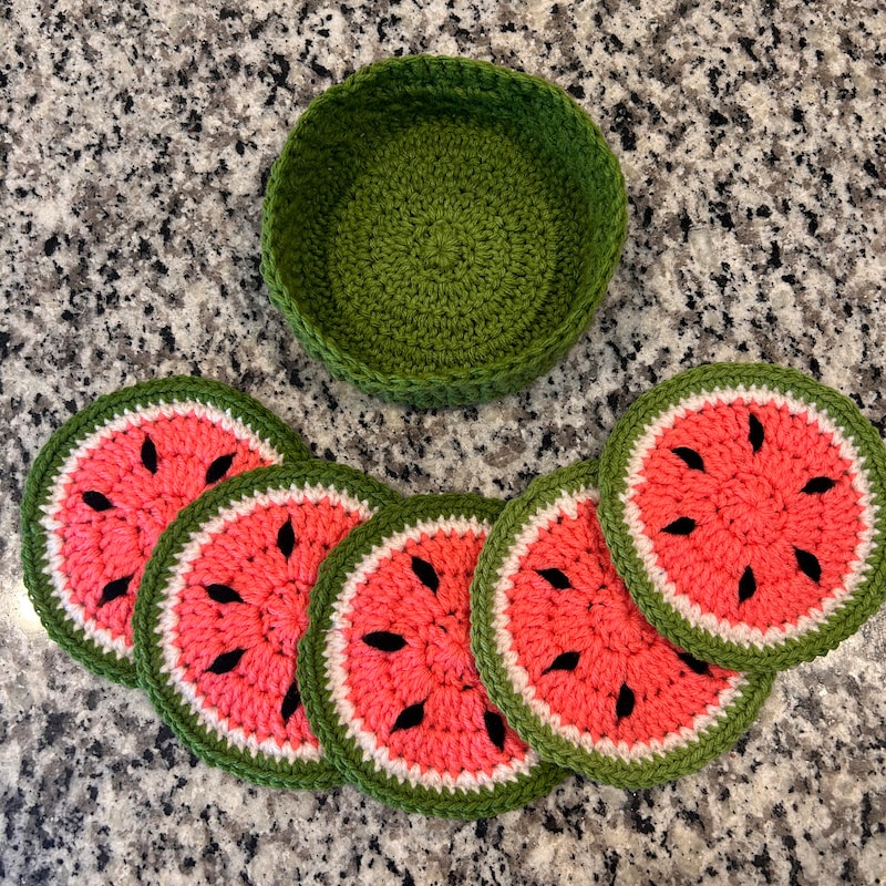Watermelon Coaster - Etsy UK