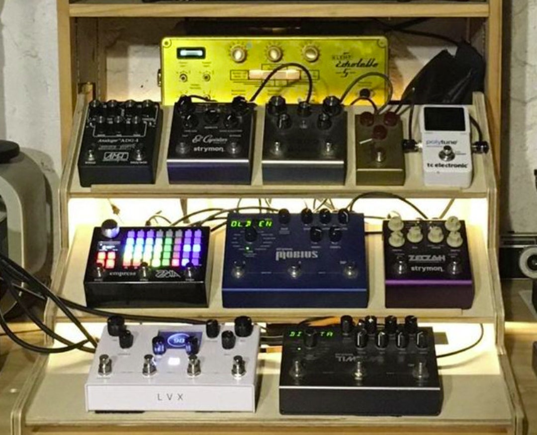 3 Platform Desktop Pedalboard for Recording Artists and Sound Engineers ...