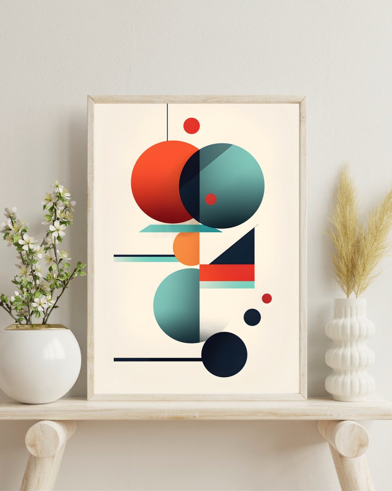 Minimalistic Circles Digital Art , Pack of 9 High-quality Ready to ...