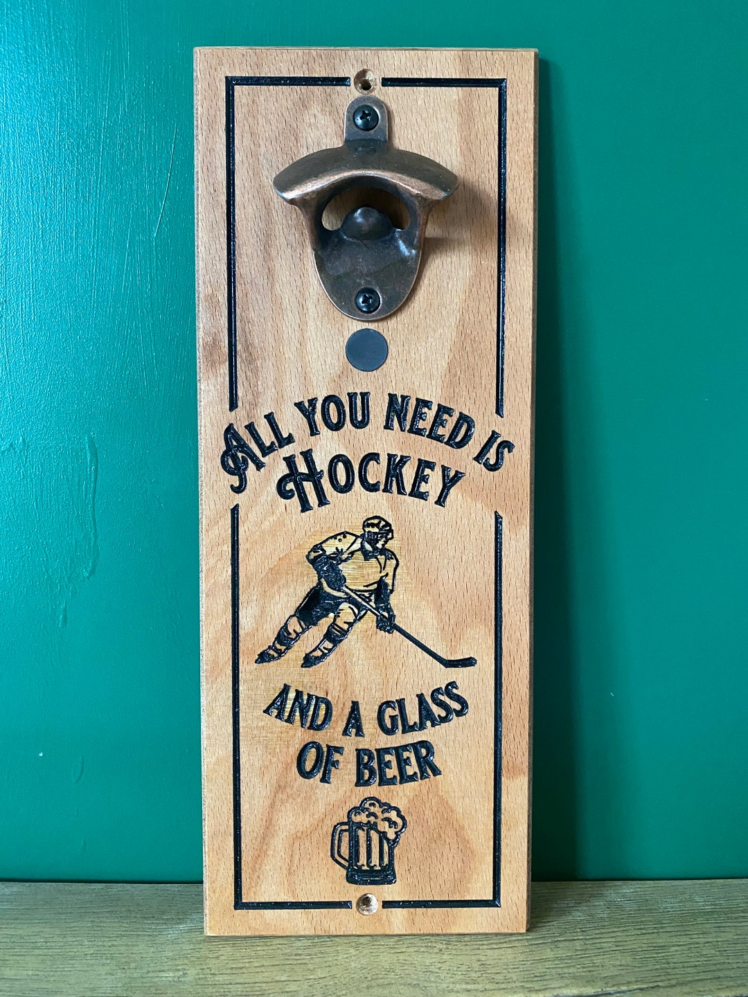 Hockey Beer Bottle Opener - Etsy