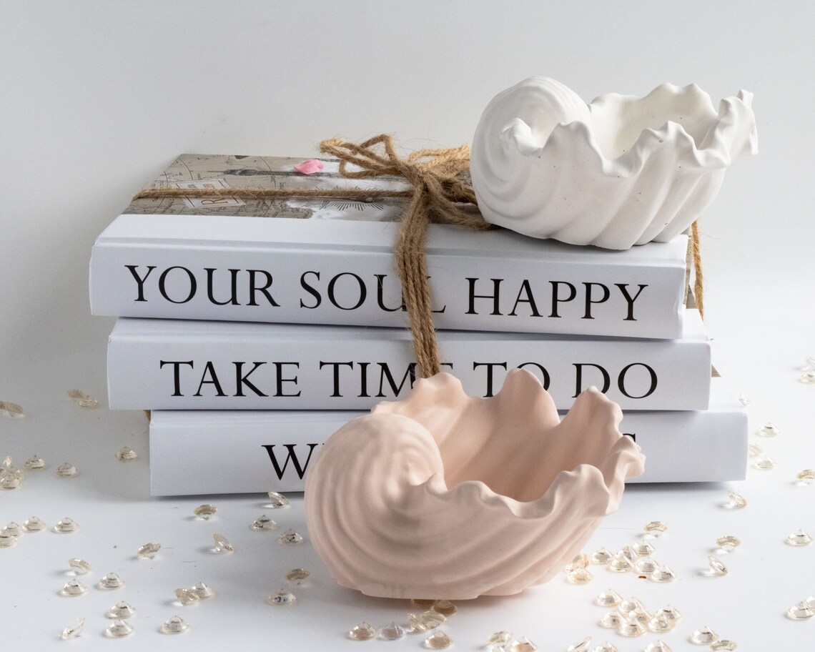 Conch Shell Ornament Bowl Jewellery Holder Business Card Holder Craft ...