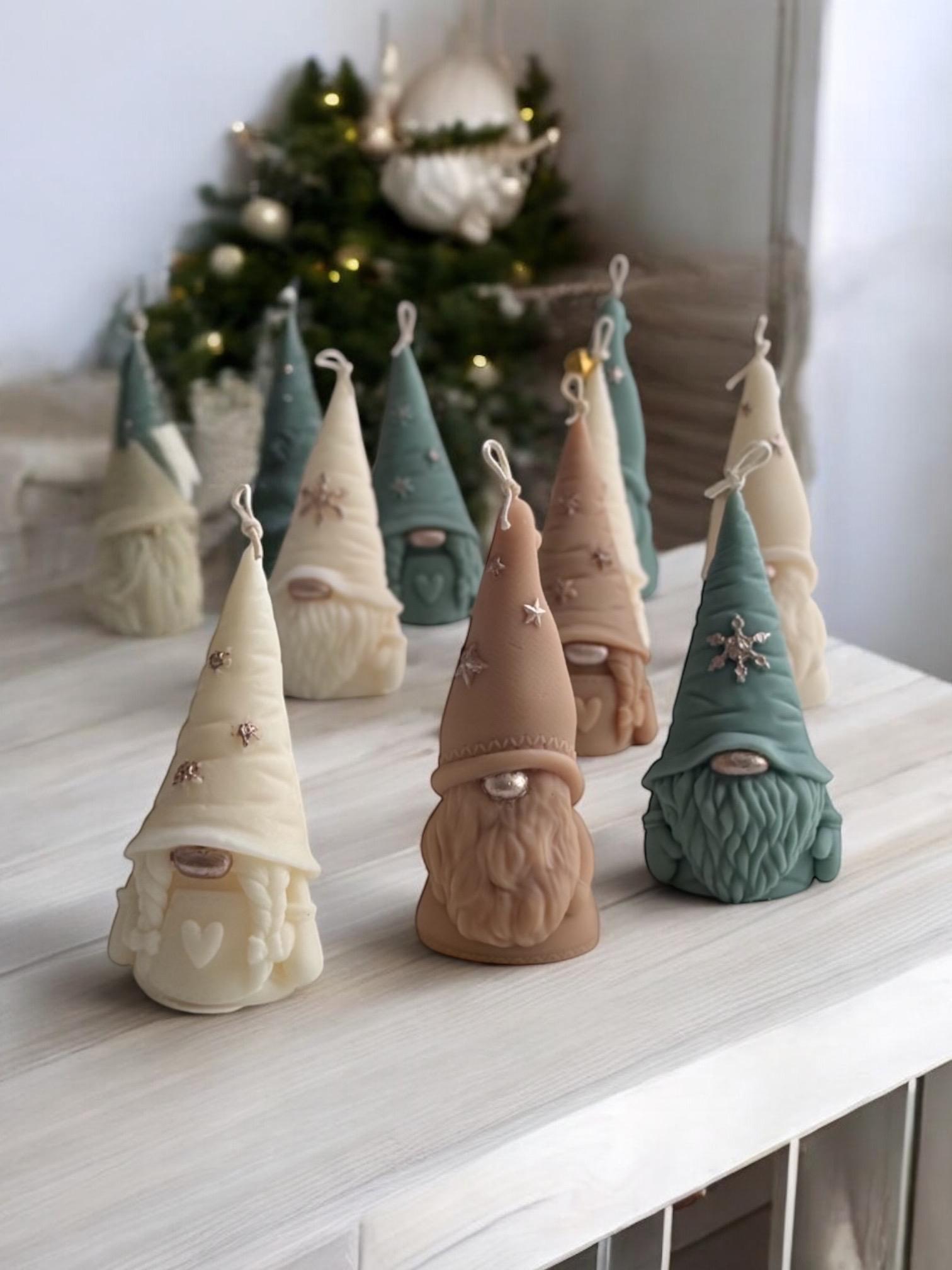 Gnome Christmas Candle Decoration Gonk Candle Christmas Ornaments ...