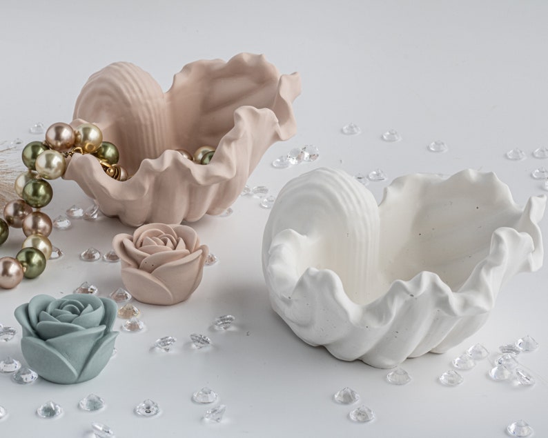 Conch Shell Ornament Bowl Jewellery Holder Business Card Holder Craft ...