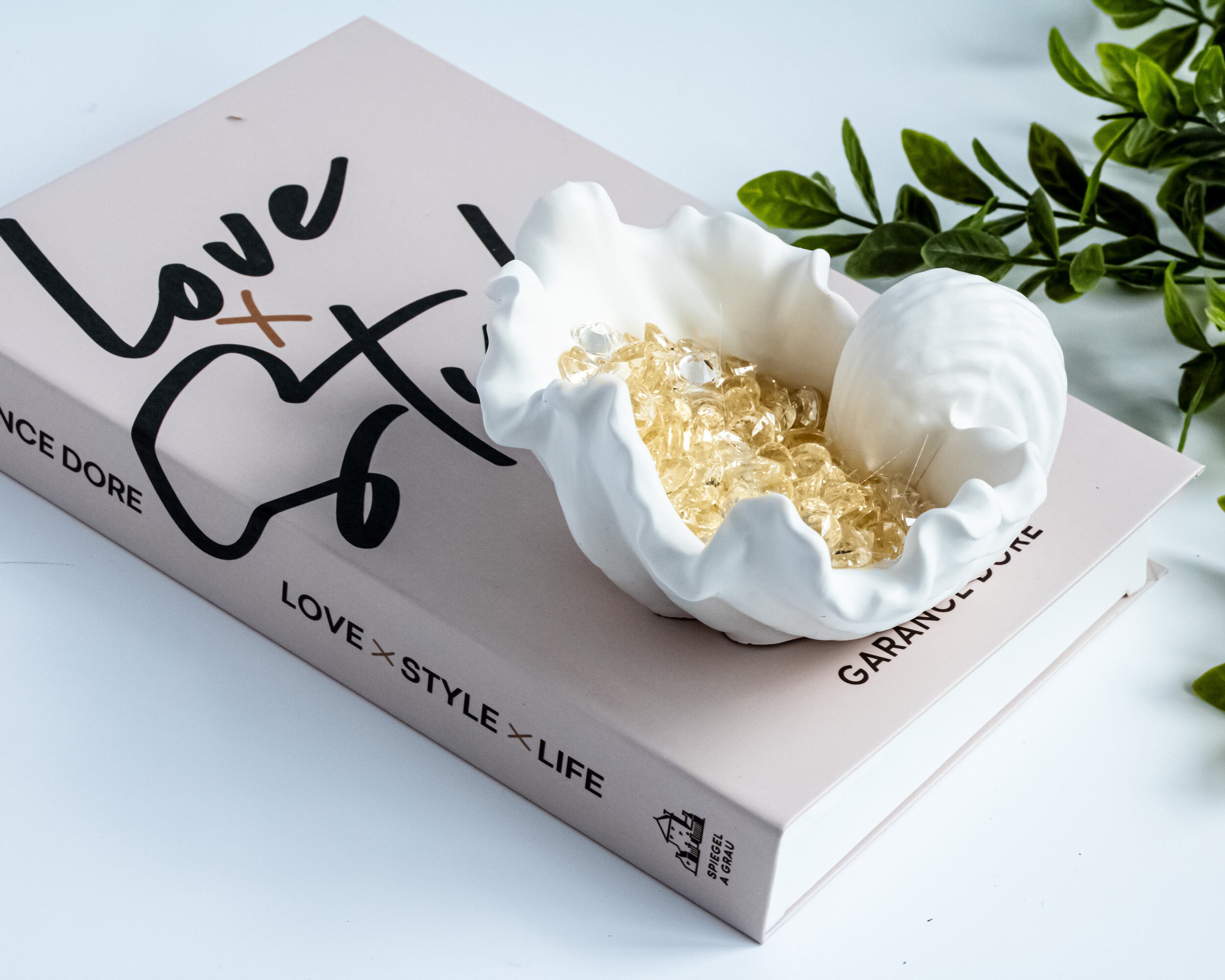 Conch Shell Ornament Bowl Jewellery Holder Business Card Holder Craft ...