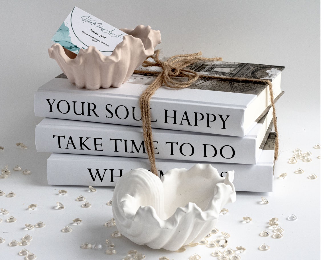 Conch Shell Ornament Bowl Jewellery Holder Business Card Holder Craft ...