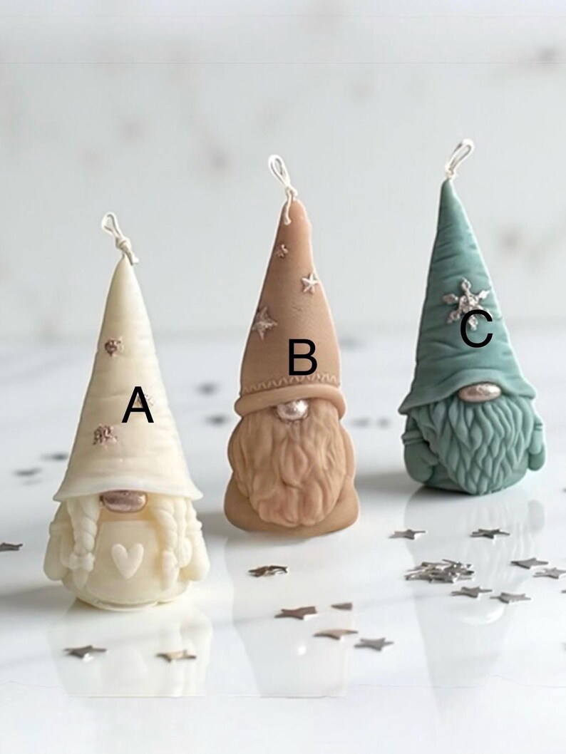 Gnome Christmas Candle Decoration Gonk Candle Christmas Ornaments ...