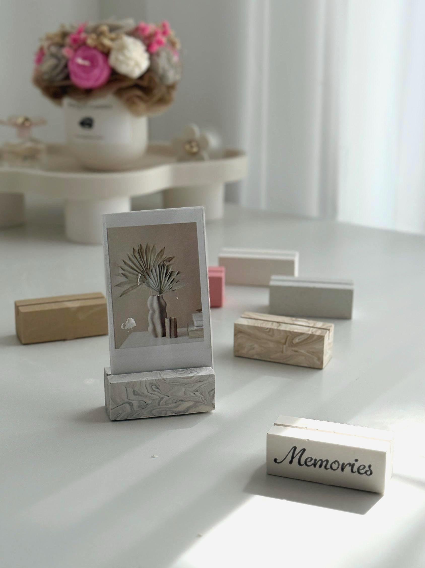 Polaroid Photo Holder Block & Cloud Set With 1 Free Costum Photo Holder ...