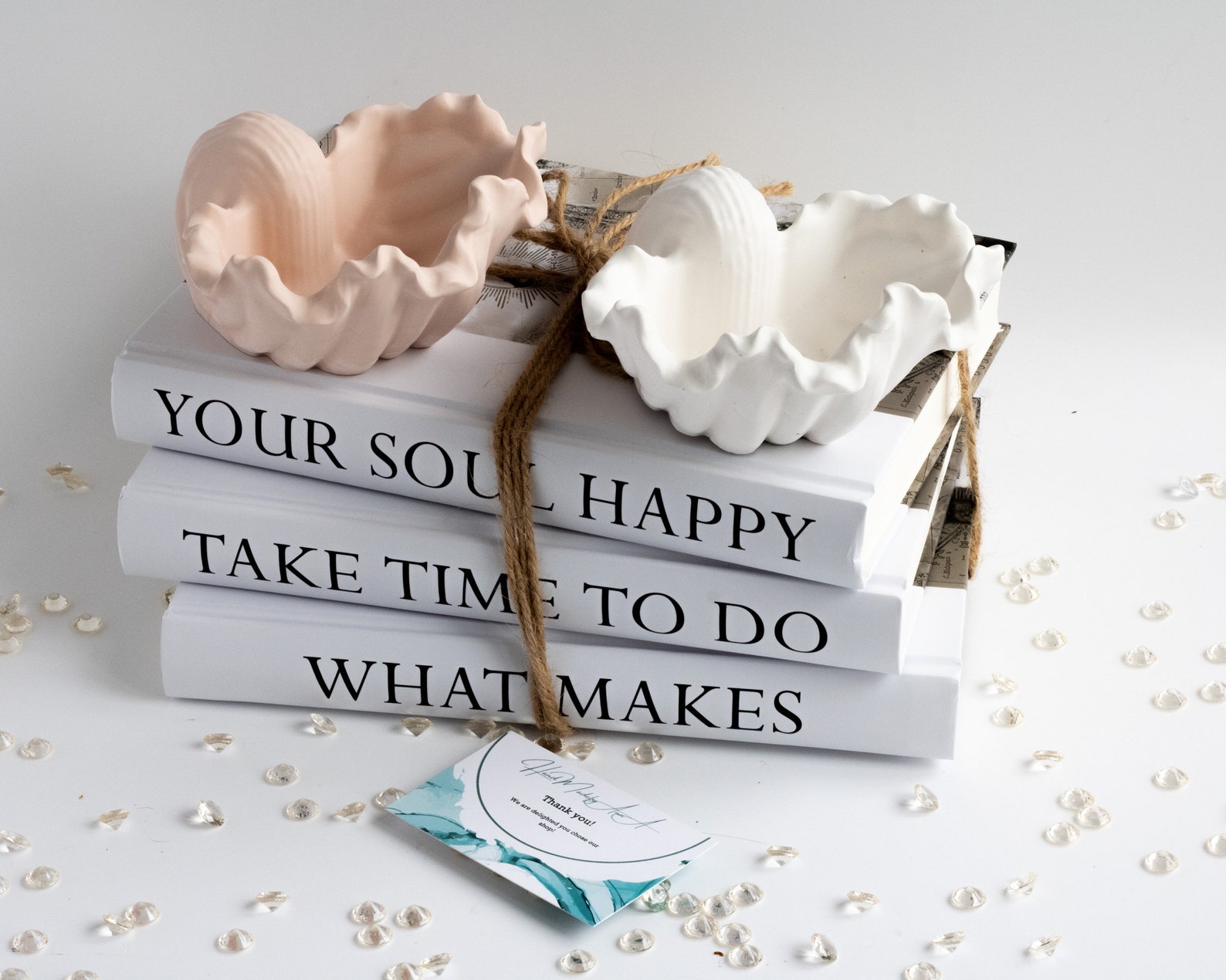 Conch Shell Ornament Bowl Jewellery Holder Business Card Holder Craft ...