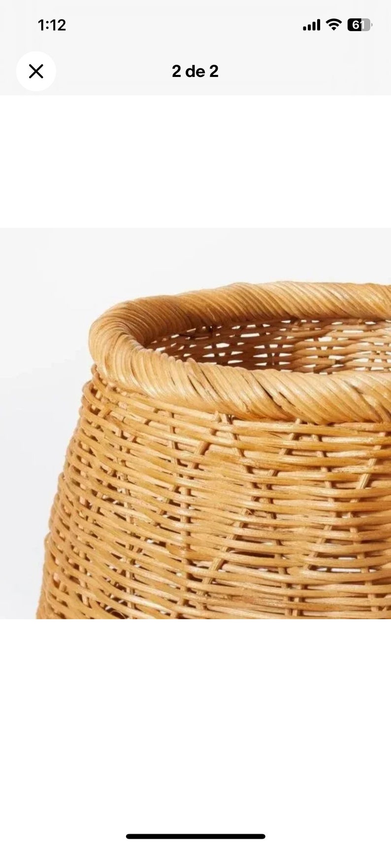 Large Round Rattan Decorative Basket With Twisted Edge - Etsy