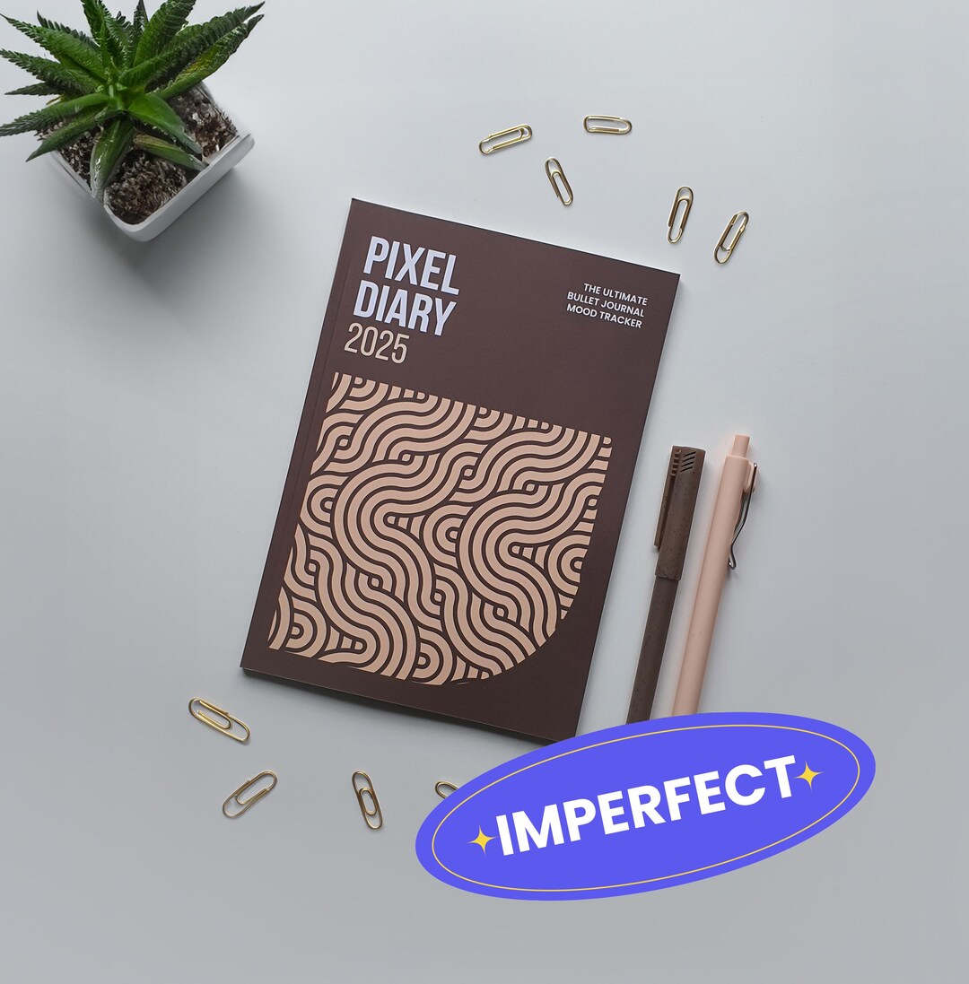IMPERFECT BEIGE Pixel Diary, A Year in Pixels Tracker, Bullet Journal ...
