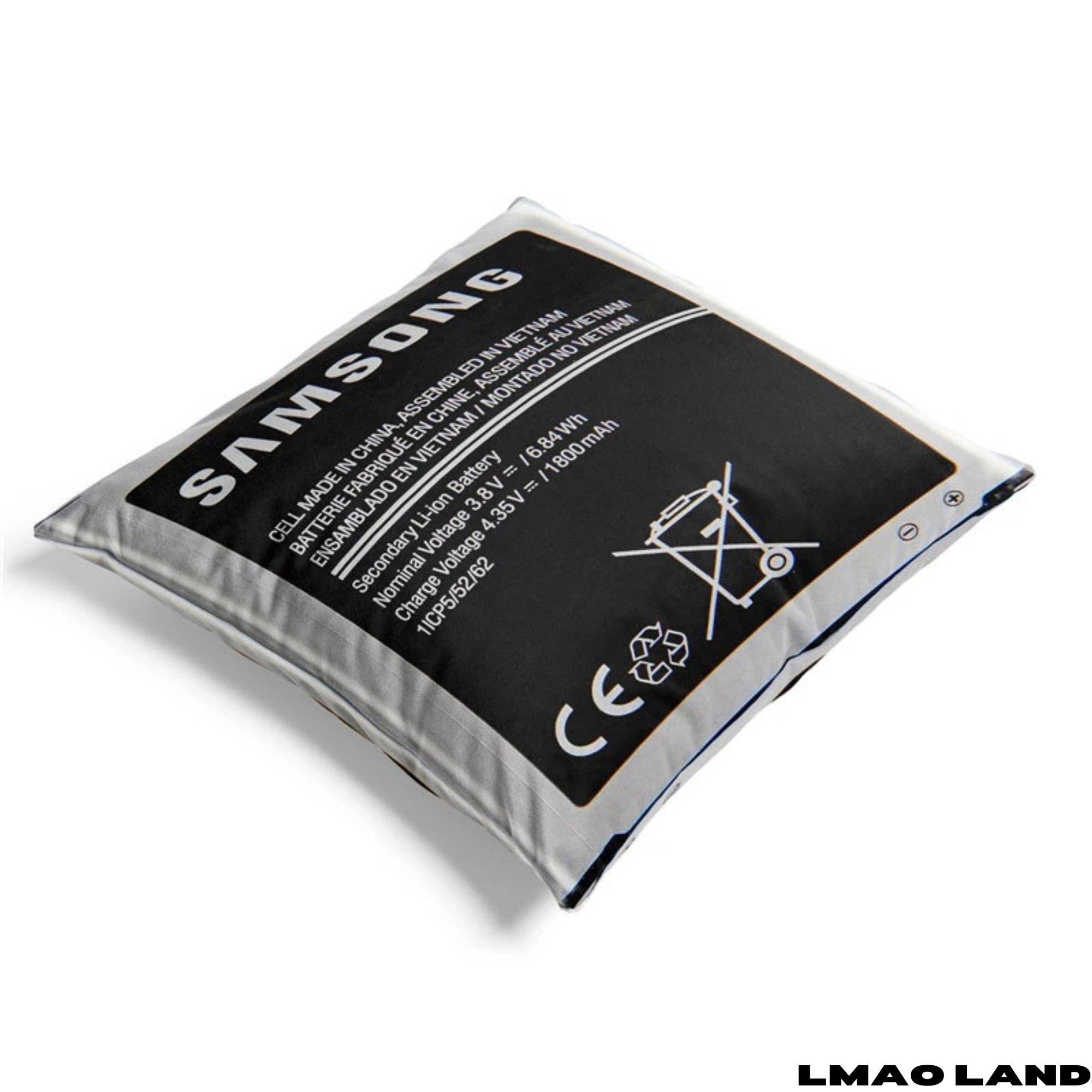 Samsong Exploding Battery Pillow Cover Funny Pillows Explosive Battery ...