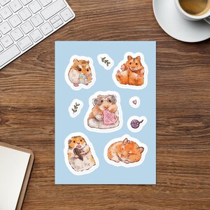Hand Drawn Hamster Sticker Sheet 2, Pet Sticker, Hamster Sticker ...