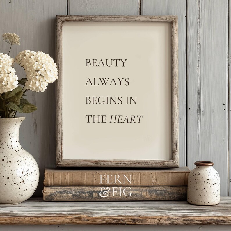 Boho Inspirational Quote Digital Download: Cozy Cottagecore Wall Decor ...