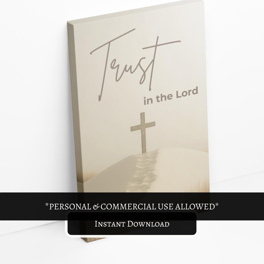 Trust in the Lord Printable Wall Art Christian Wall Decor Digital Print ...