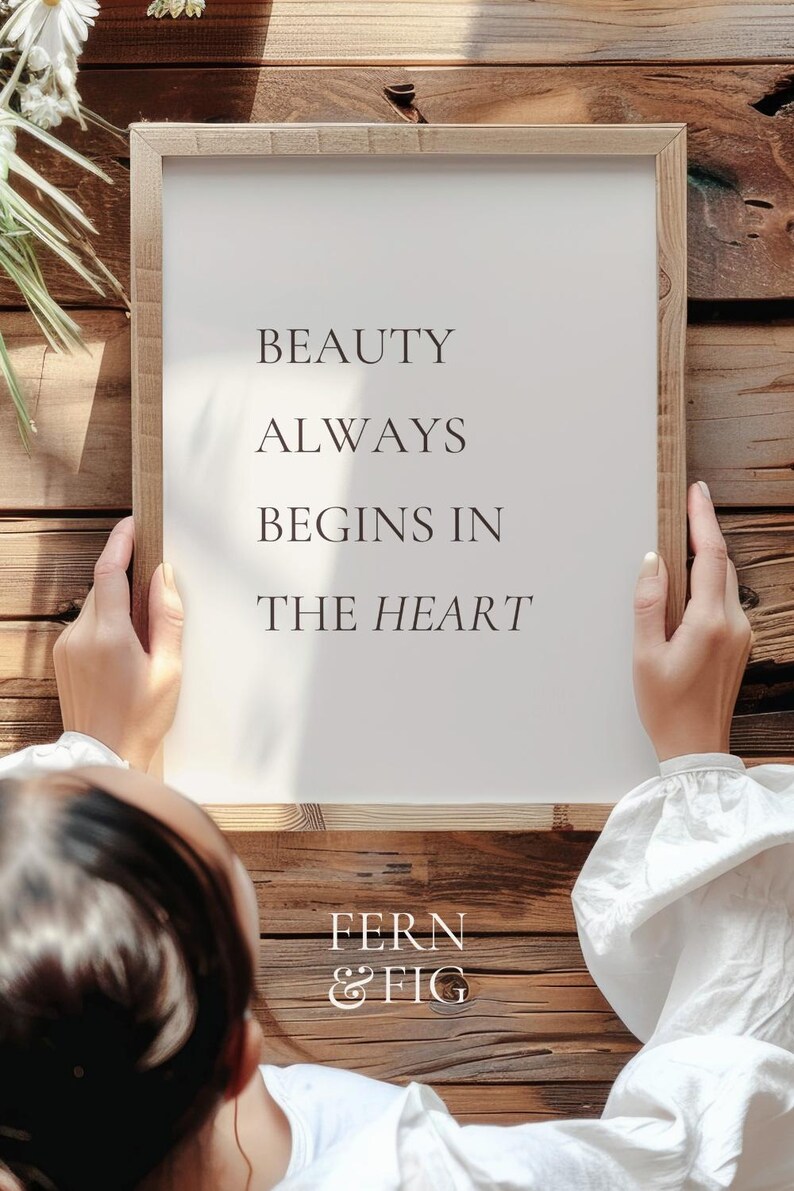 Boho Inspirational Quote Digital Download: Cozy Cottagecore Wall Decor ...