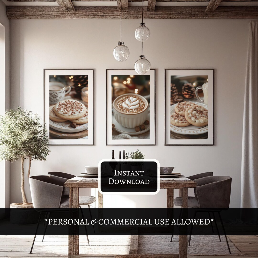 Baking Wall Art Set of 3 Kitchen Print Baking Art Print Set Kitchen ...