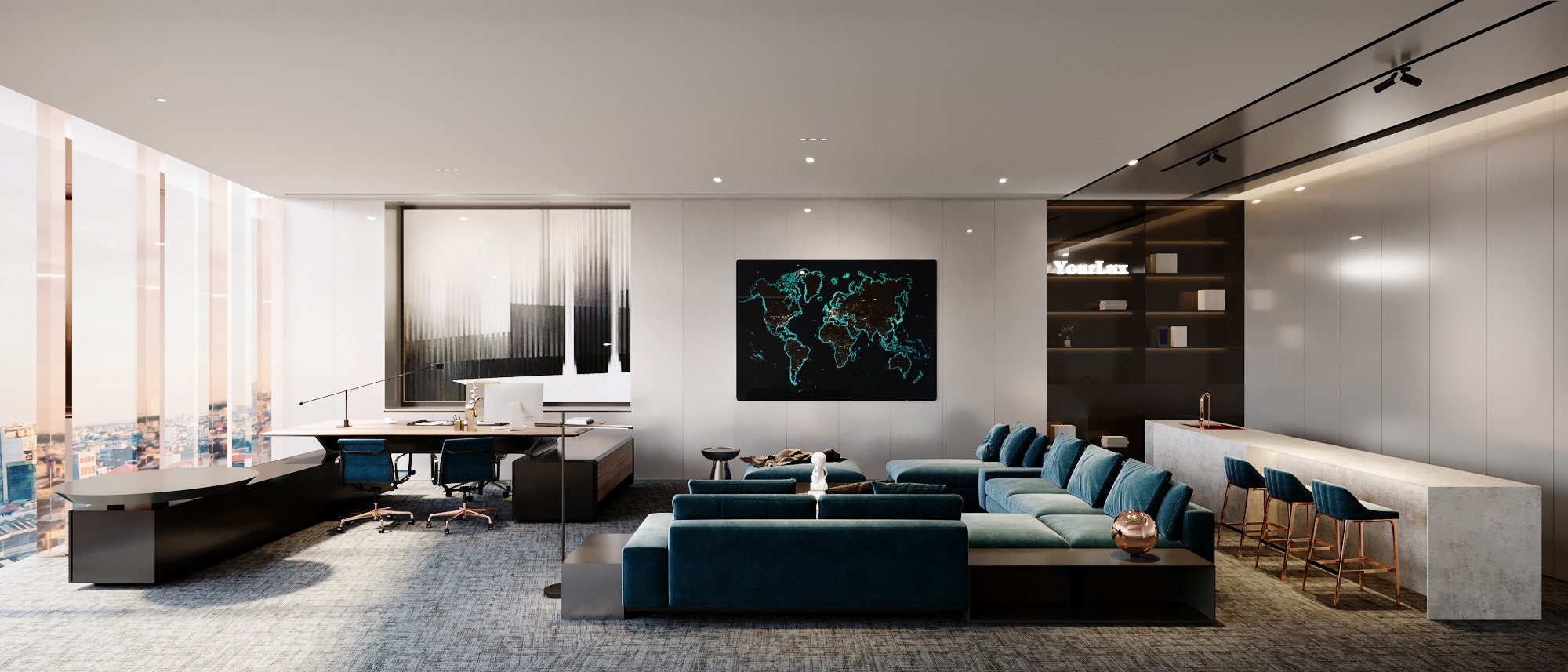 Acrylic Glass World Map Luxury World Map Digital Wall Art High - Etsy