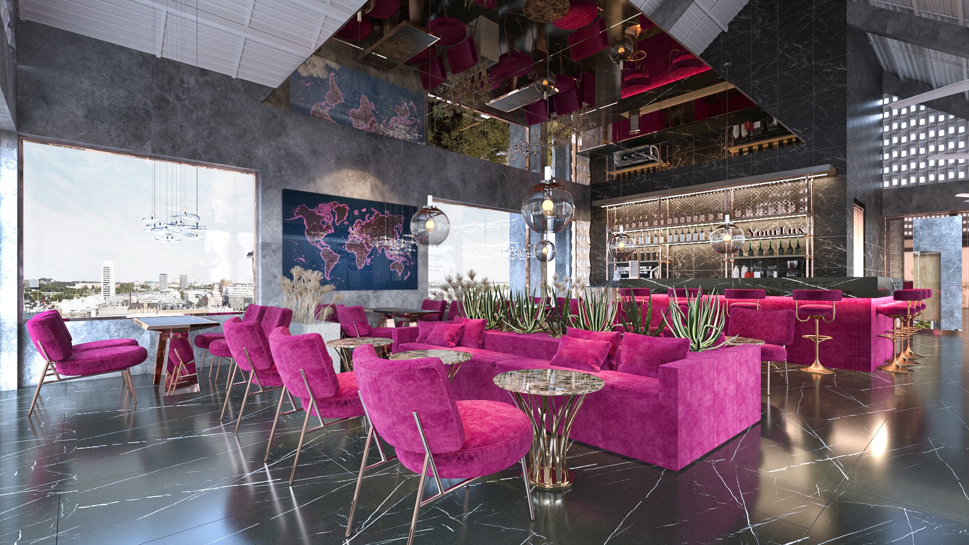 Acrylic Glass World Map Luxury World Map Digital Wall Art High - Etsy