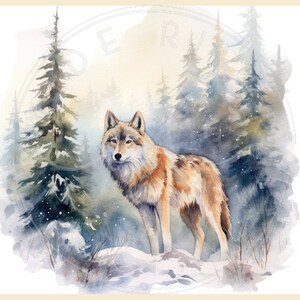 Seamless Watercolor Wolf Tumbler Wrap, Instant Digital Download, 300 ...