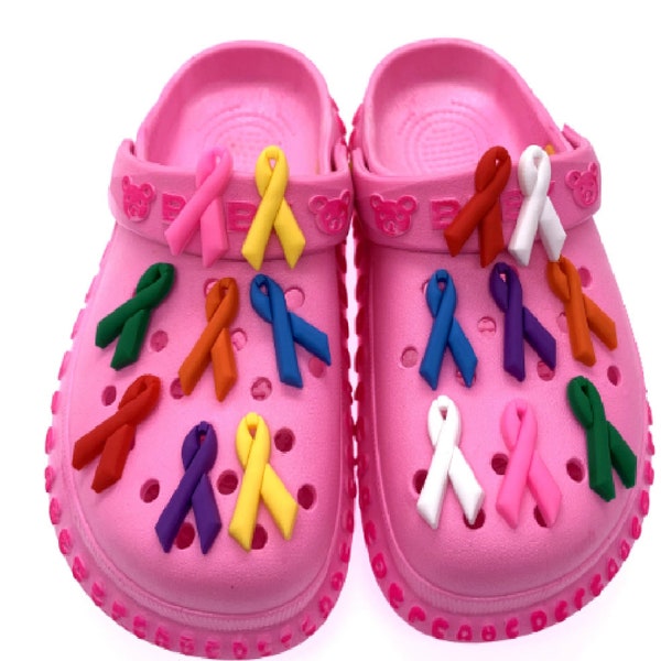 Purple Ribbon Charm - Etsy