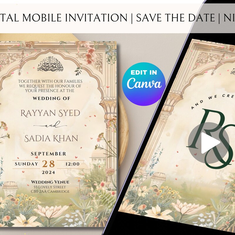 Pakistani Wedding Card - Etsy