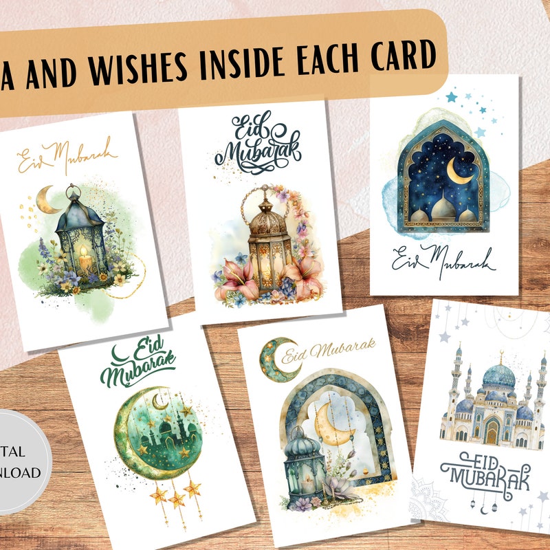 Eid Cards Printable - Etsy