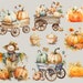 23 Watercolor Orange Pumpkin Cliparts, High Quality Transparent PNG ...