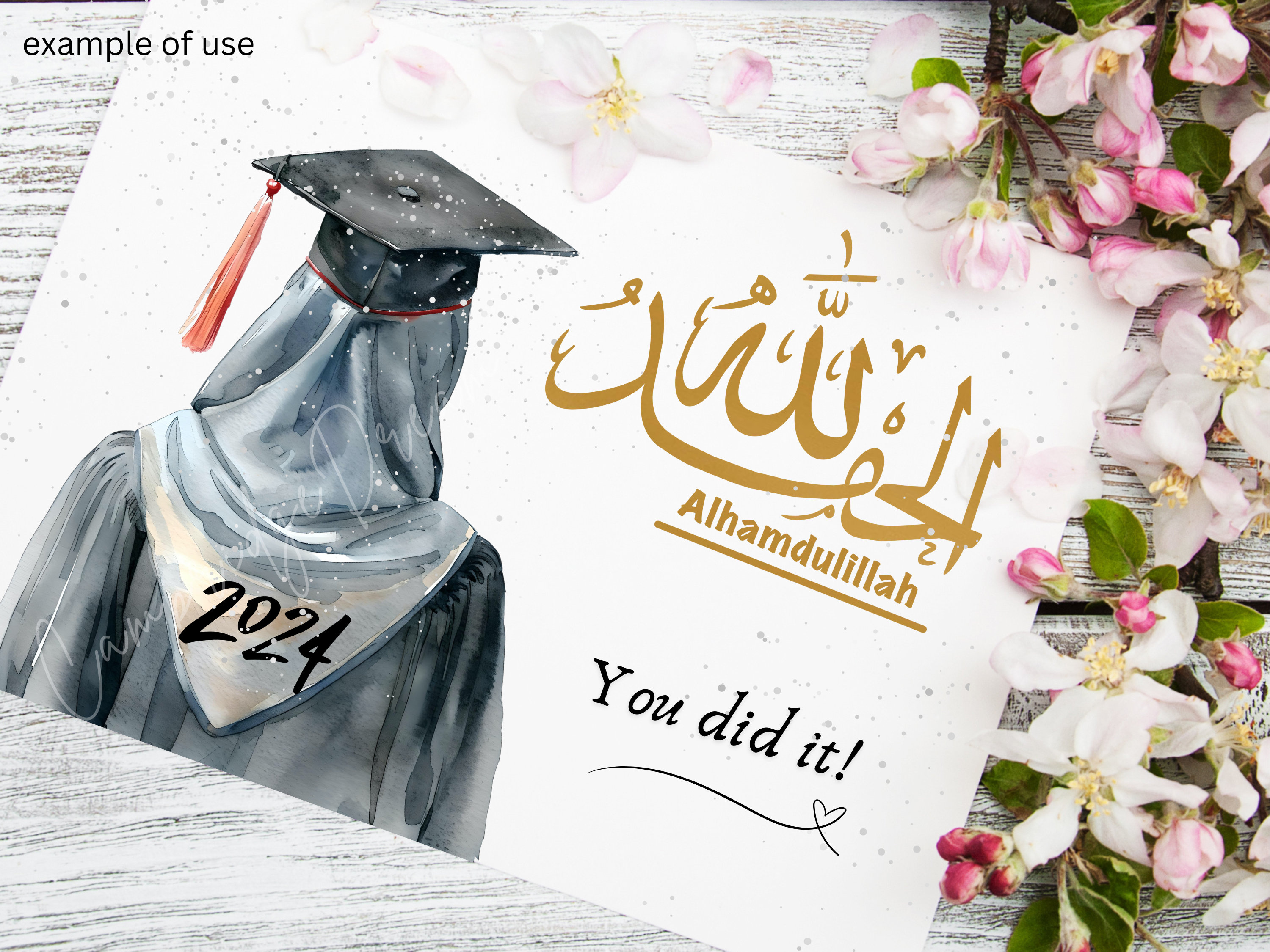 Hijabi Graduation 3 Digital Illustrations | Islamic Clipart | Graduated ...