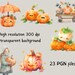 23 Watercolor Orange Pumpkin Cliparts, High Quality Transparent PNG ...