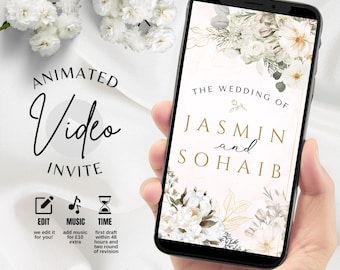 Animated Nikkah Ceremony Invitation Card Digital Muslim Desi Shaadi ...