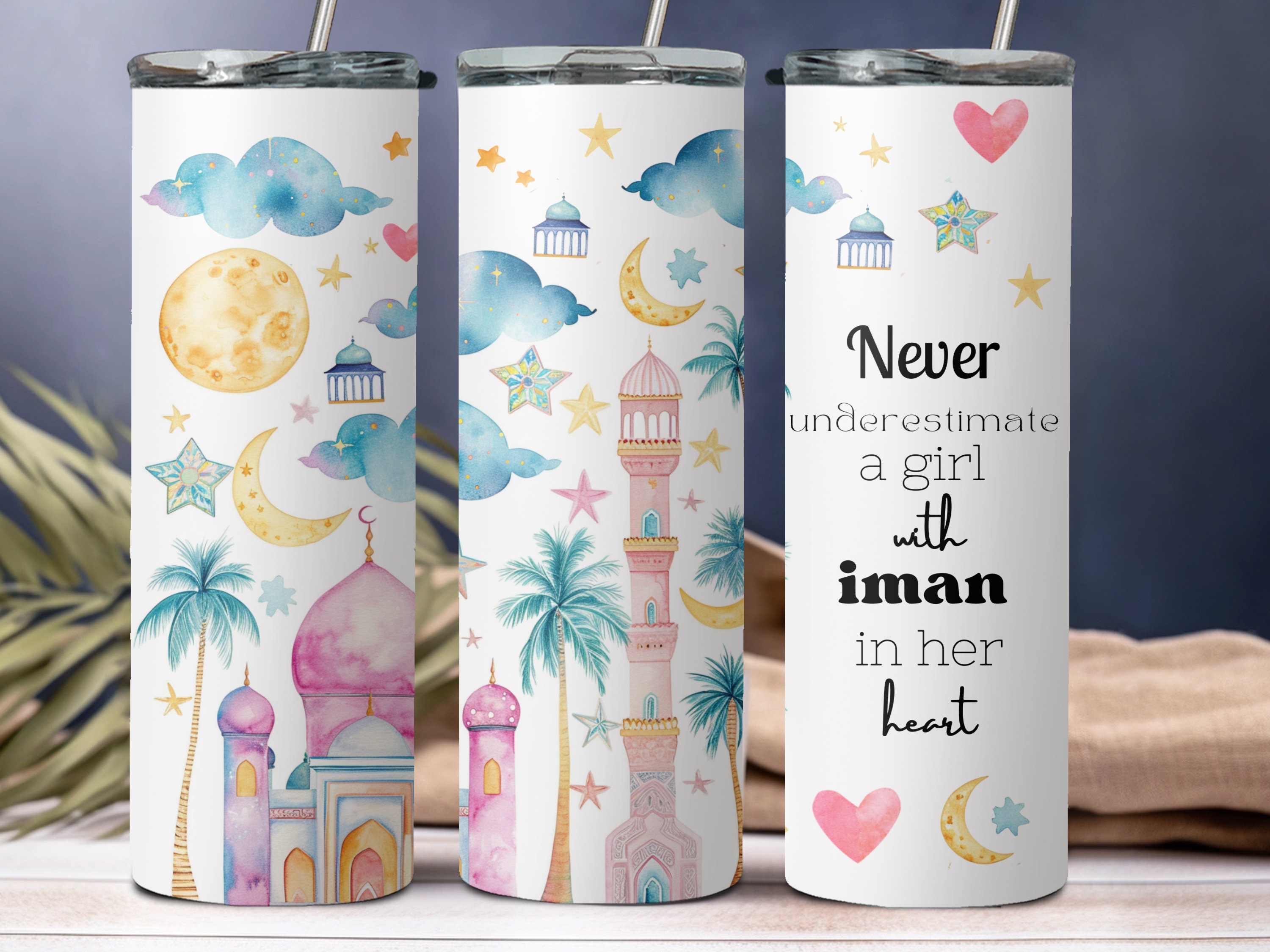 Islamic Girl Tumbler Wrap: Pastel Mosque Design (digital Download) - Etsy