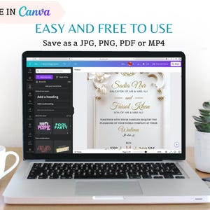 Editable Muslim Wedding Animated Invitation, Digital Nikkah Invitation ...