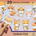 Fox PNG, Fox PNG Sticker, Sticker Bundle, Printable Sticker, Fox ...