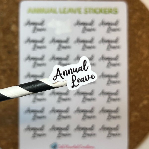 Annual Leave Stickers Planner - Etsy