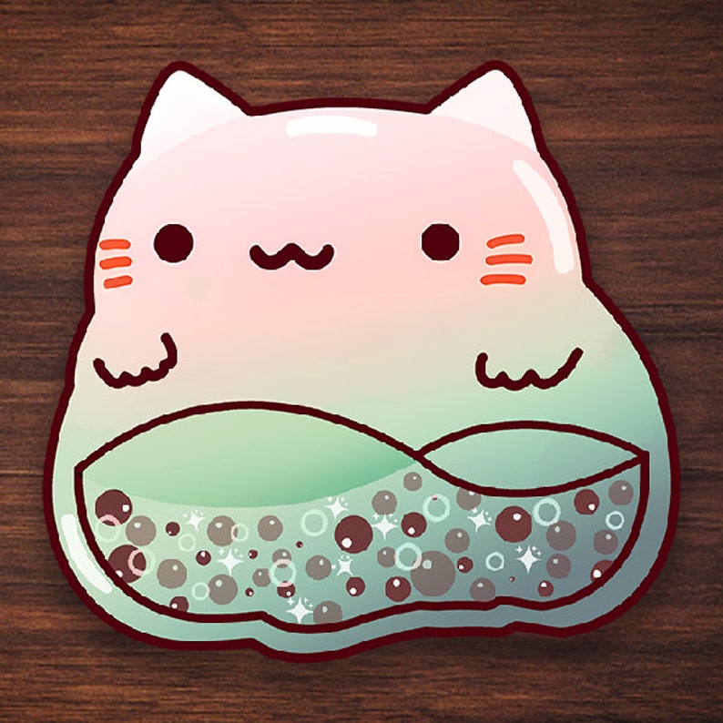 Boba Cat PNG, Bubble Tea PNG Sticker, Sticker Bundle, Boba Tea Sticker ...