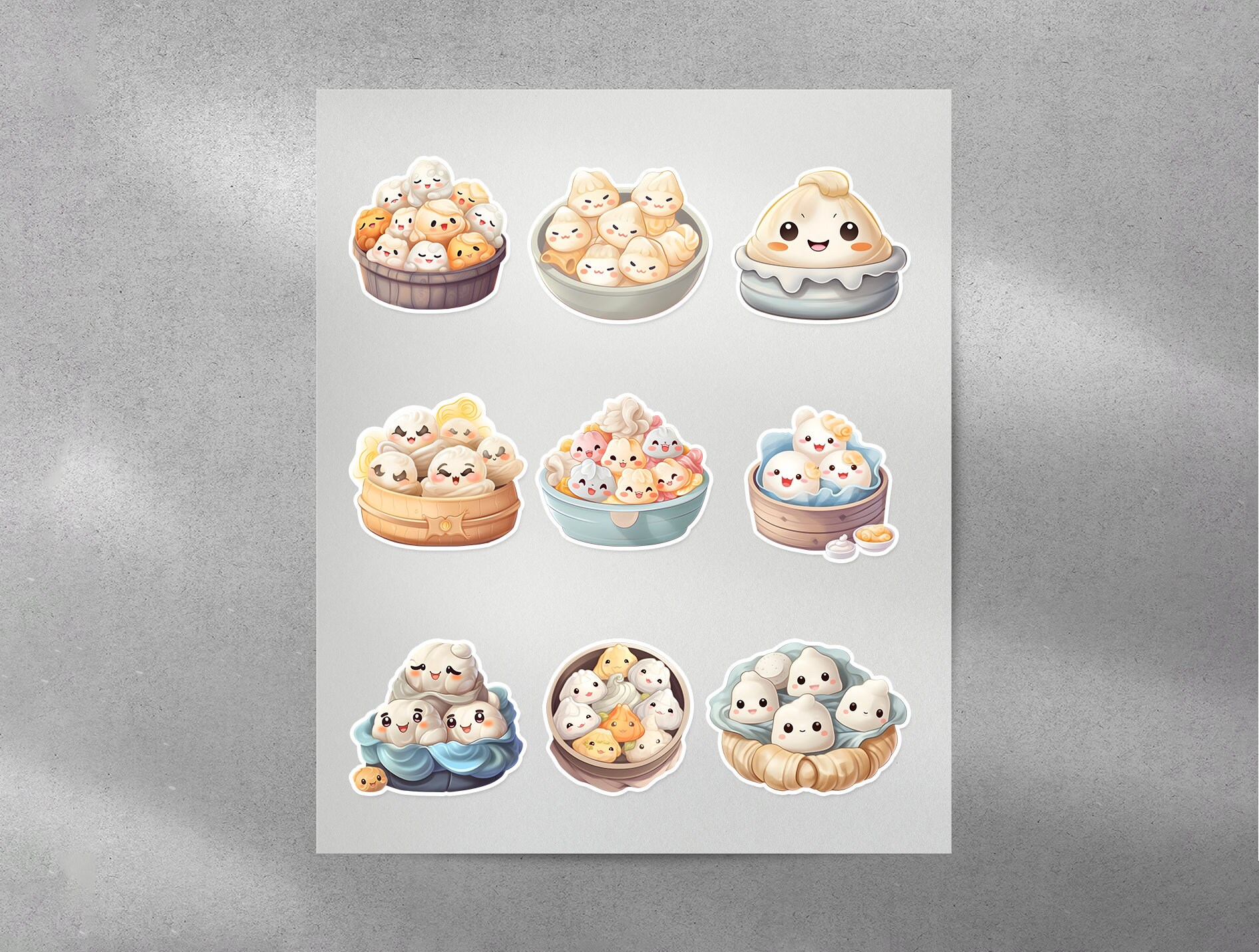 Dumpling PNG, Dumpling PNG Sticker, Sticker Bundle, Printable Sticker ...
