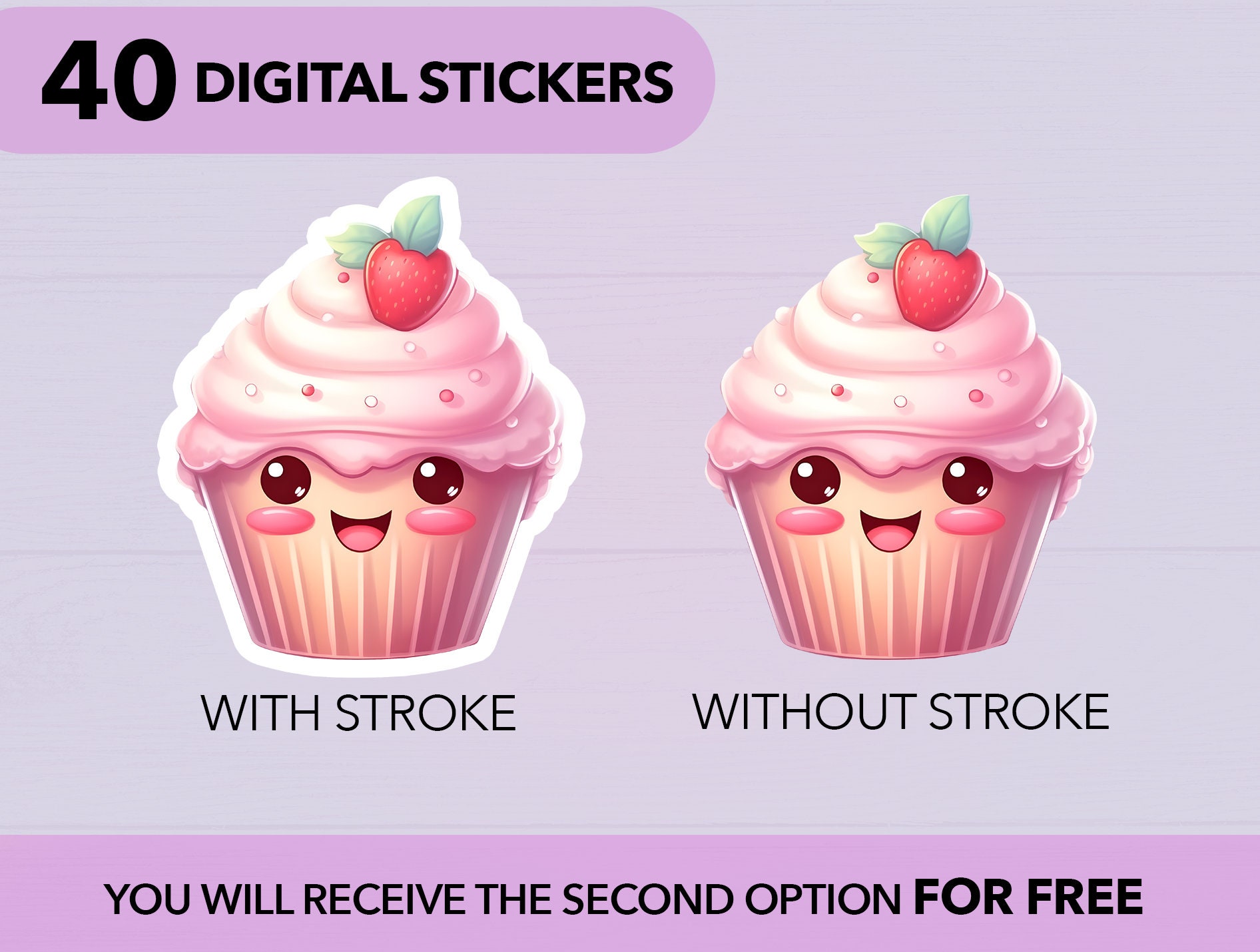 Cupcake Png Sticker Cupcake Sticker Png Sticker Png Bundle - Etsy