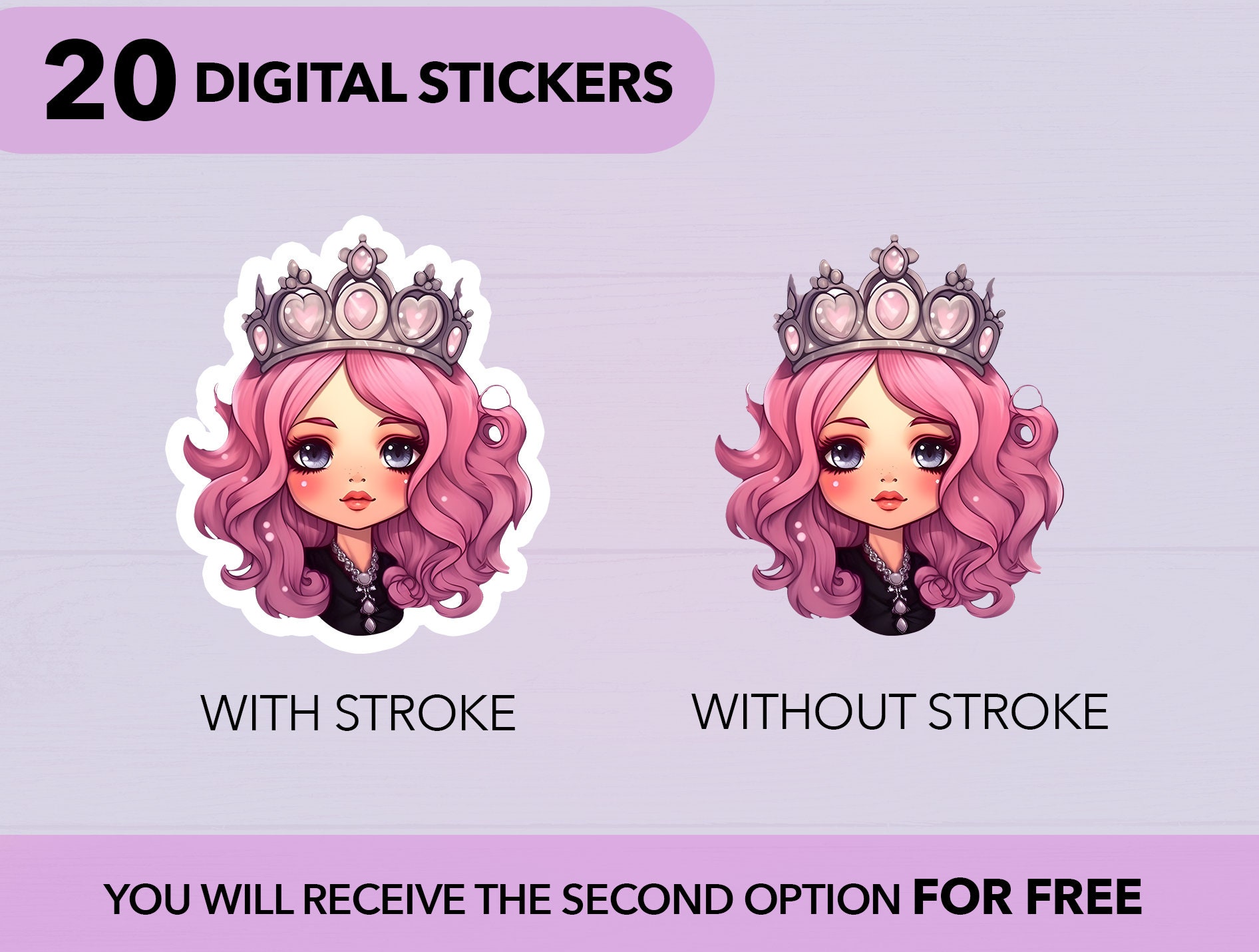 Gothic Princess PNG Sticker, Kawaii Goth Sticker, Goth Princess Clip ...