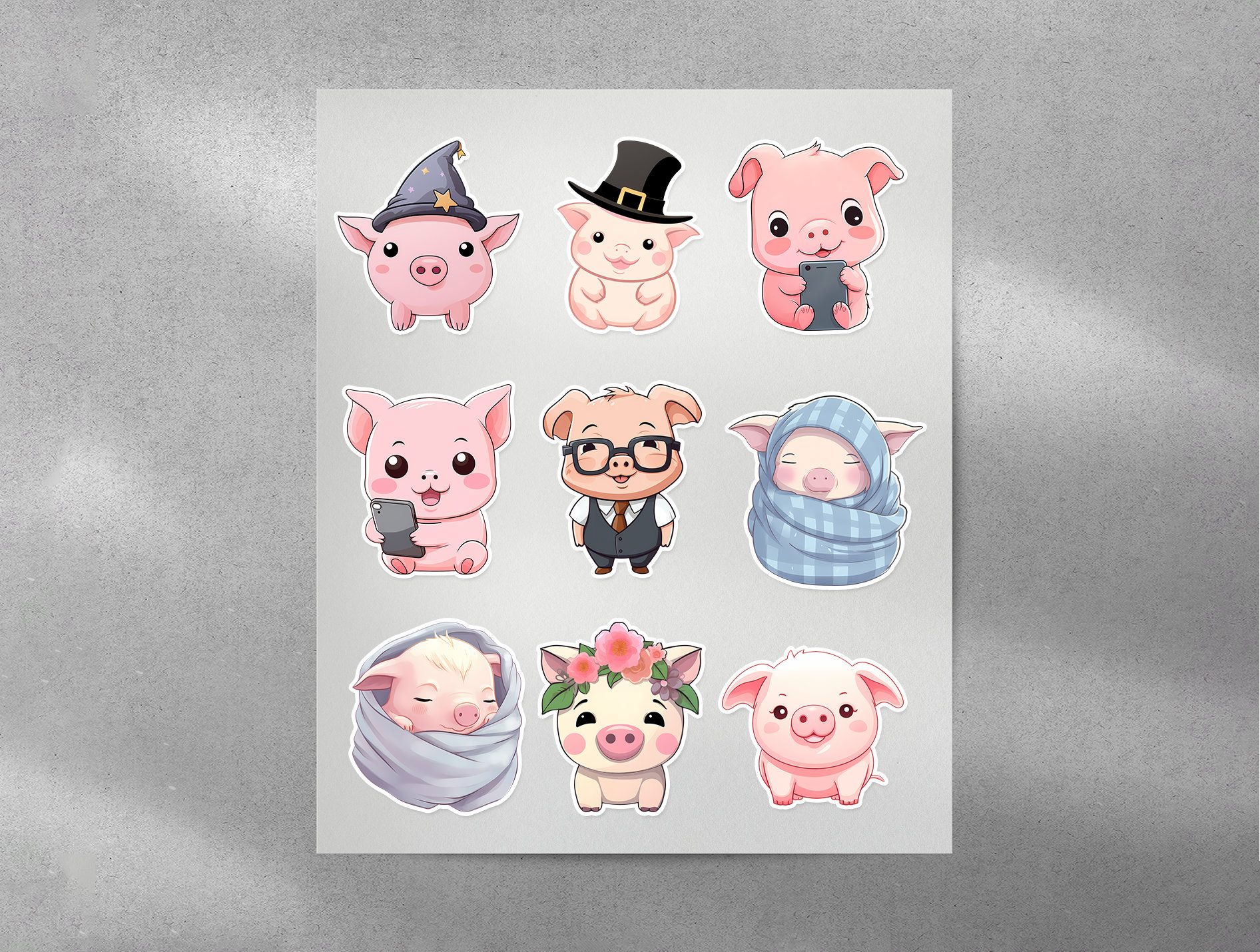 Pig PNG, Baby Pig PNG Sticker, Sticker Bundle, Printable Sticker, Pig ...