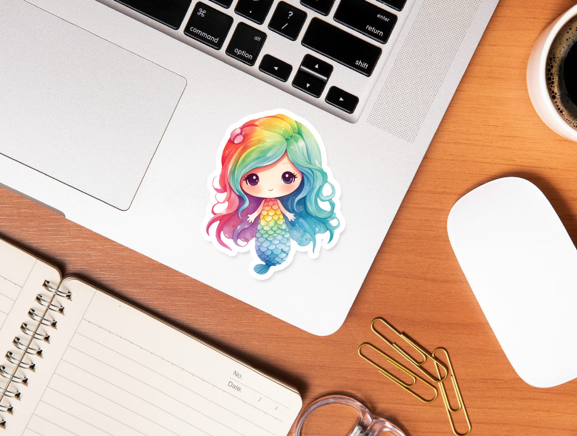 Mermaid PNG Sticker Kawaii Sticker Cute Mermaid Sticker - Etsy