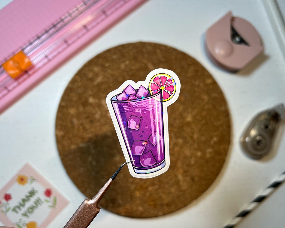 Drink Sticker, Purple Drink Die Cut Sticker, Beverage Sticker, Soda Die ...