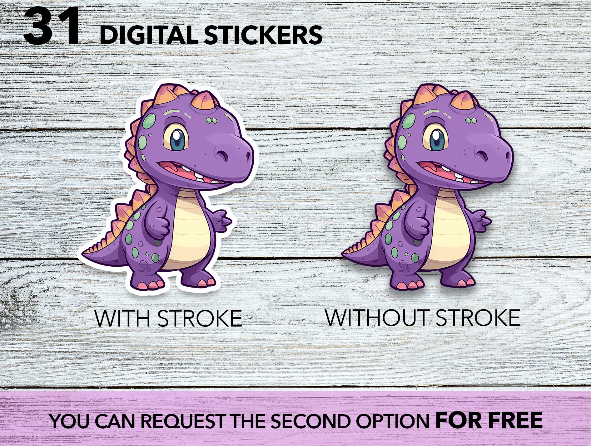Dinosaur Cute PNG Sticker Sticker Png Bundle Printable - Etsy