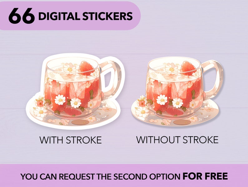 Teacup PNG, Kawaii Stickers, Clip Art Bundle, Tea Clipart, Tea Party ...