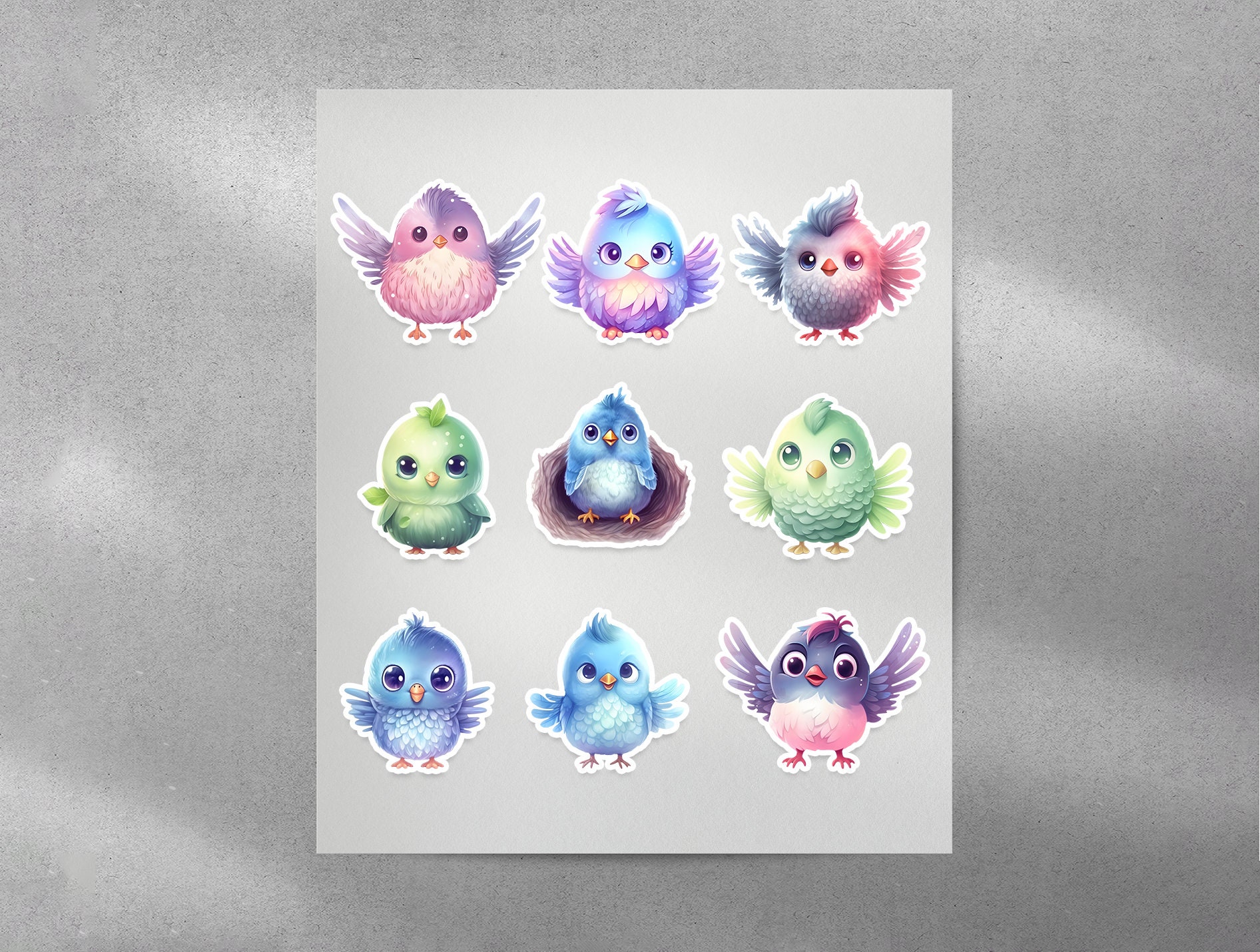 Bird PNG Sticker MEGA BUNDLE Cute Bird Sticker Bird Clip - Etsy