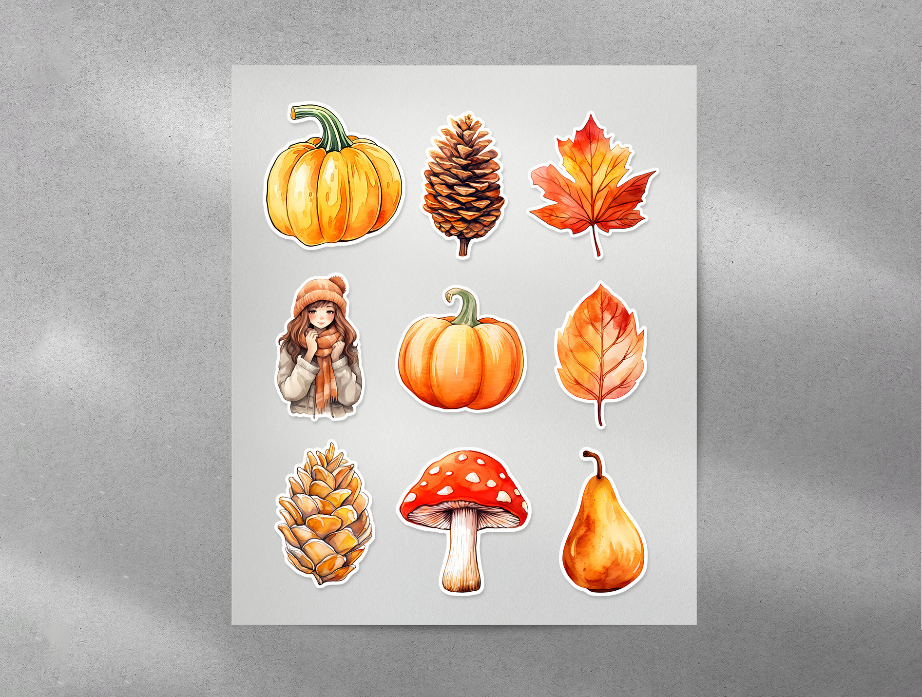 Autumn PNG, Fall PNG Sticker, Sticker Bundle, Printable Sticker, Autumn ...